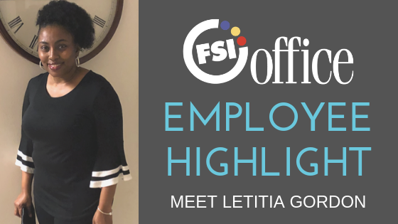 EMPLOYEE HIGHLIGHT: LETITIA GORDON – Connect the Dots … with FSIoffice